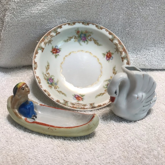 Hira China | Accents | Hira China 3 Vintage Miniature Porcelain Items Made In Occupied Japan ...